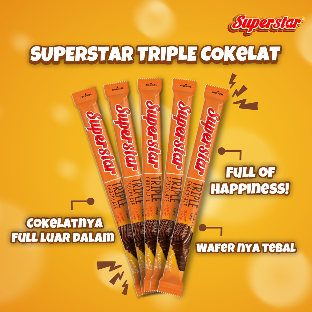 Mayora Superstar Chocolate Wafers 1box X 20pcs Product Indonesia🇮🇩 Beng ...