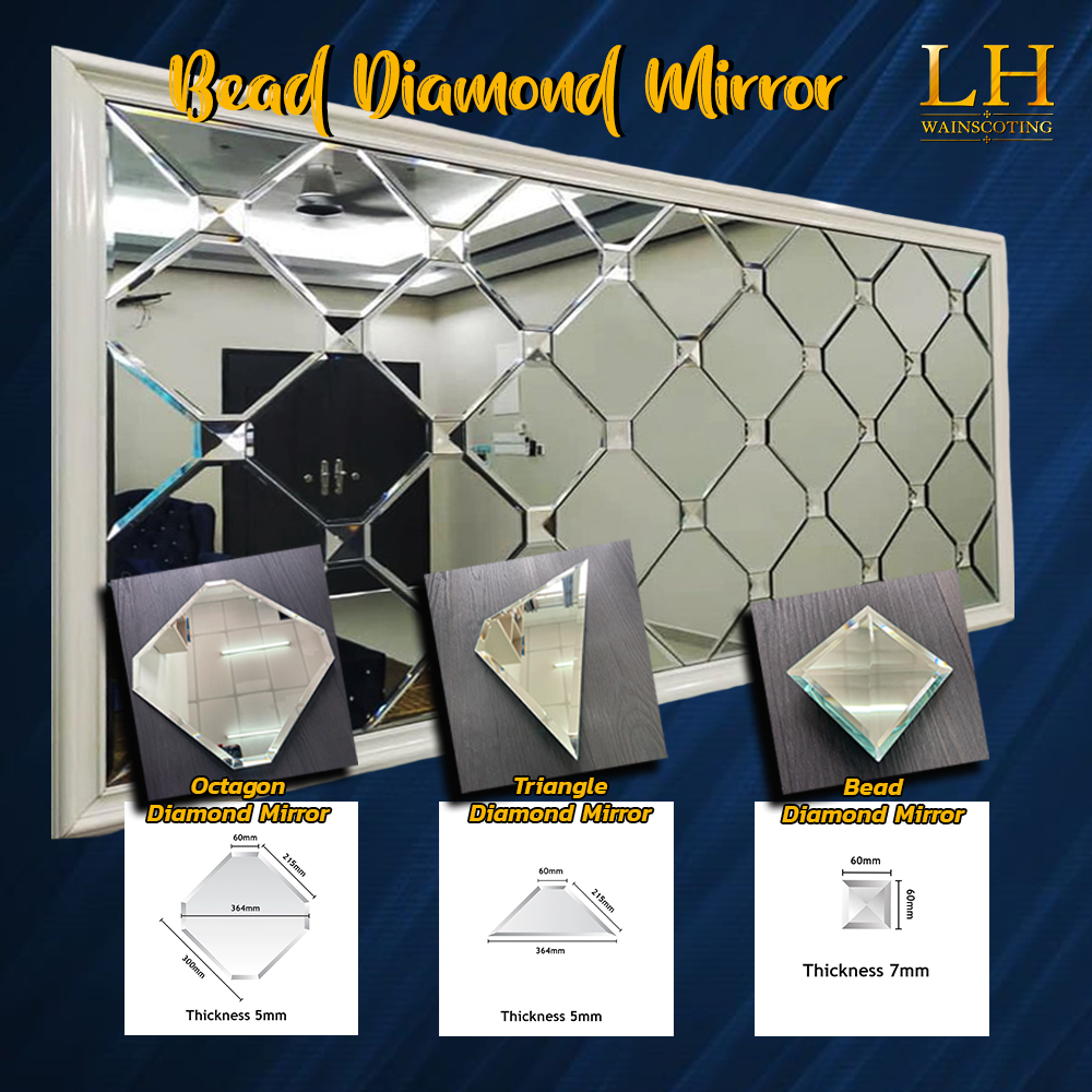 Set DIY WAINSCOTING BEAD DIAMOND MIRROR 7.0 Wainscoting Frame Gold ...