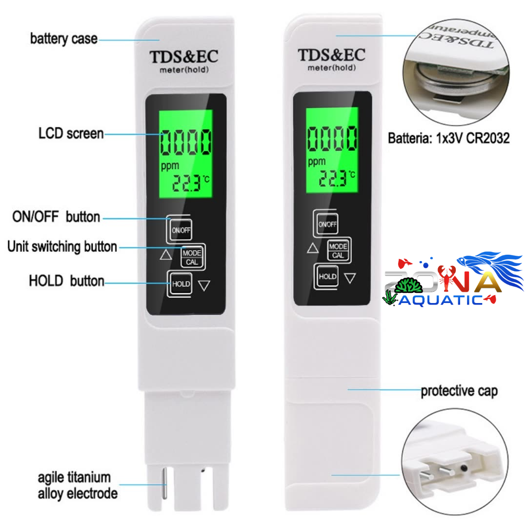 READY STOCK | TDS & EC TESTER PEN | 3 IN 1 LCD DIGITAL | EC TDS PPM ...