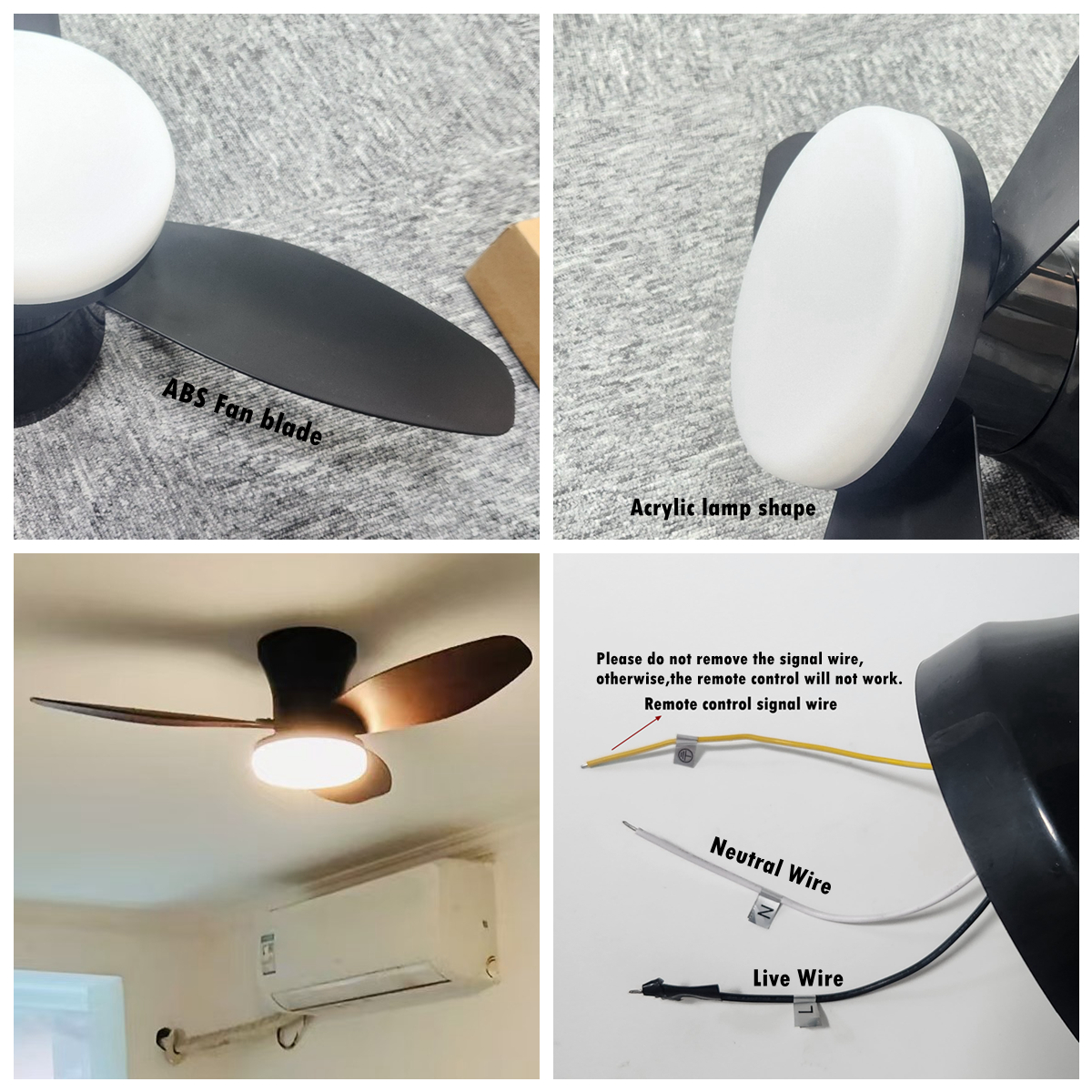 6 Speed Ceiling Fan with Light Kayu Kipas Siling Lampu Remote Control ...