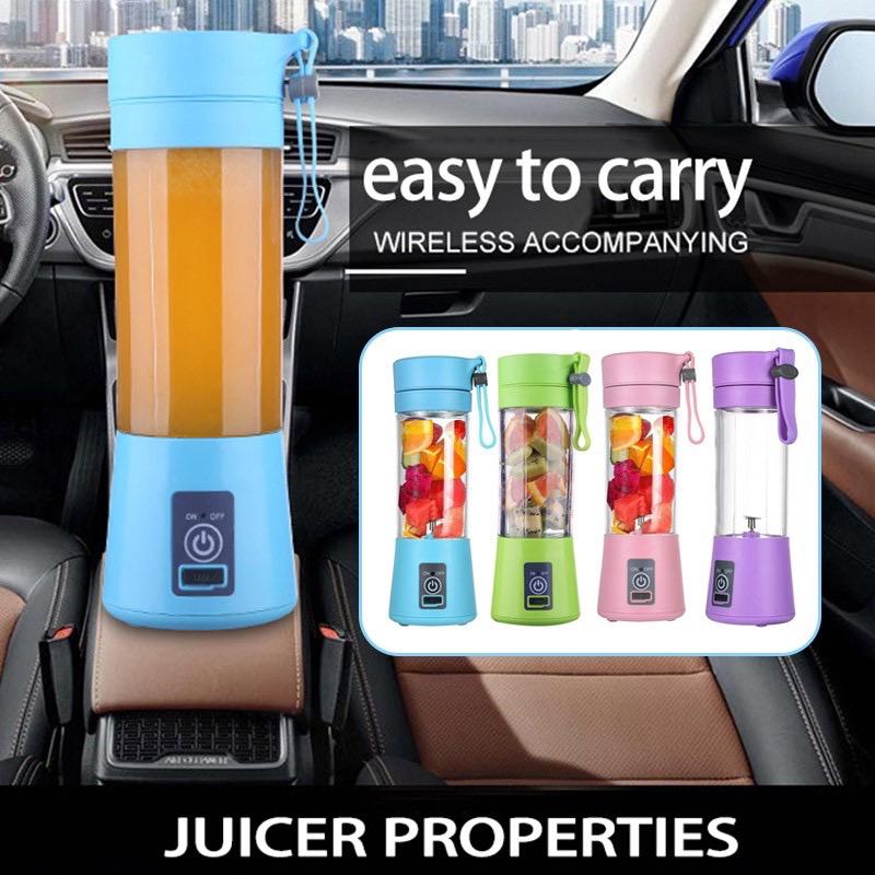 380ML Portable USB Rechargeable Fruit Juicer Blender | Smoothie Mixer ...