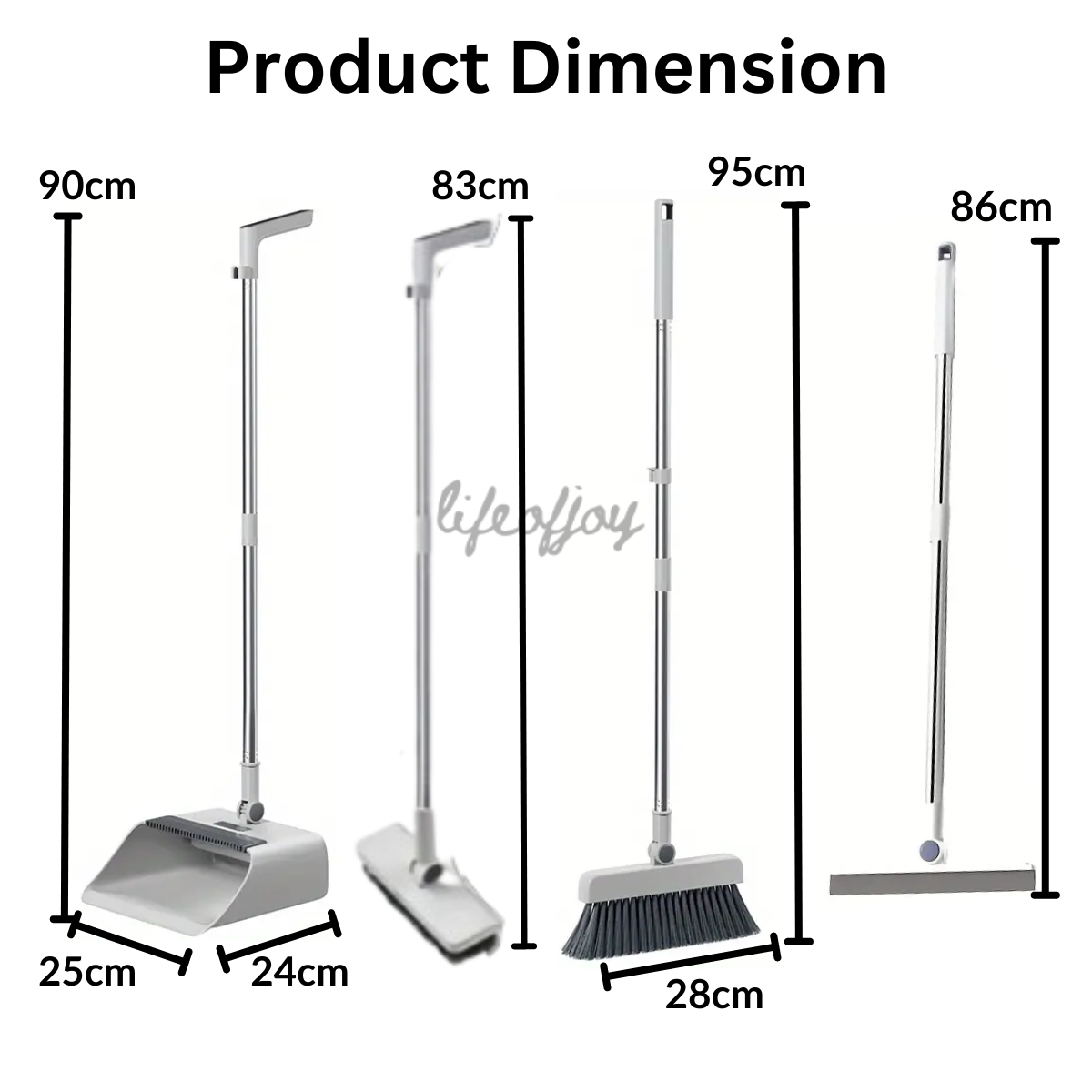 4 in 1 Foldable Broom Dustpan Set 2 in 1 Broom Set Water Wiper Penyapu dan Penyodok Set Lantai ...