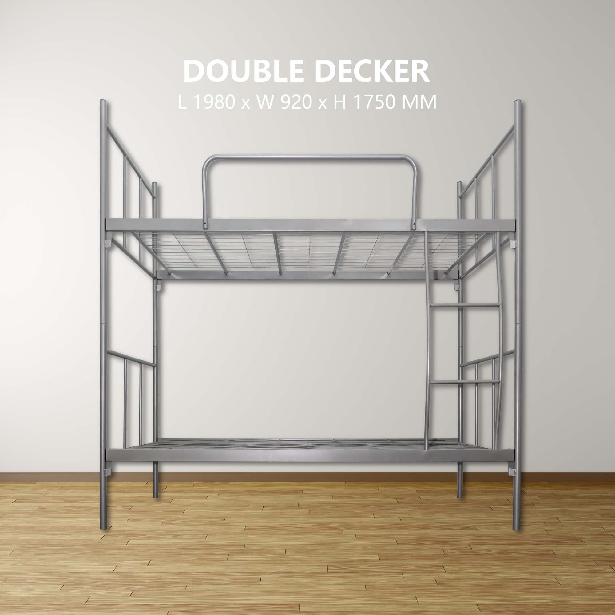 EE HOME SET Double Decker Bed Frame With 2 Mattress Single Mattress Double Decker & 2 Tilam ...