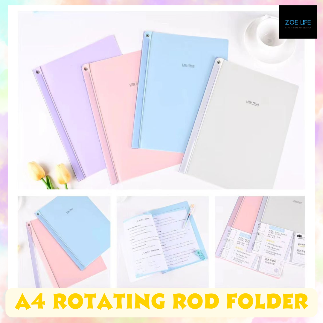 A4 20/30/40 Clear Folder, Rotating Rod Folder, File storage, Folder Organizer, Certificate File ...