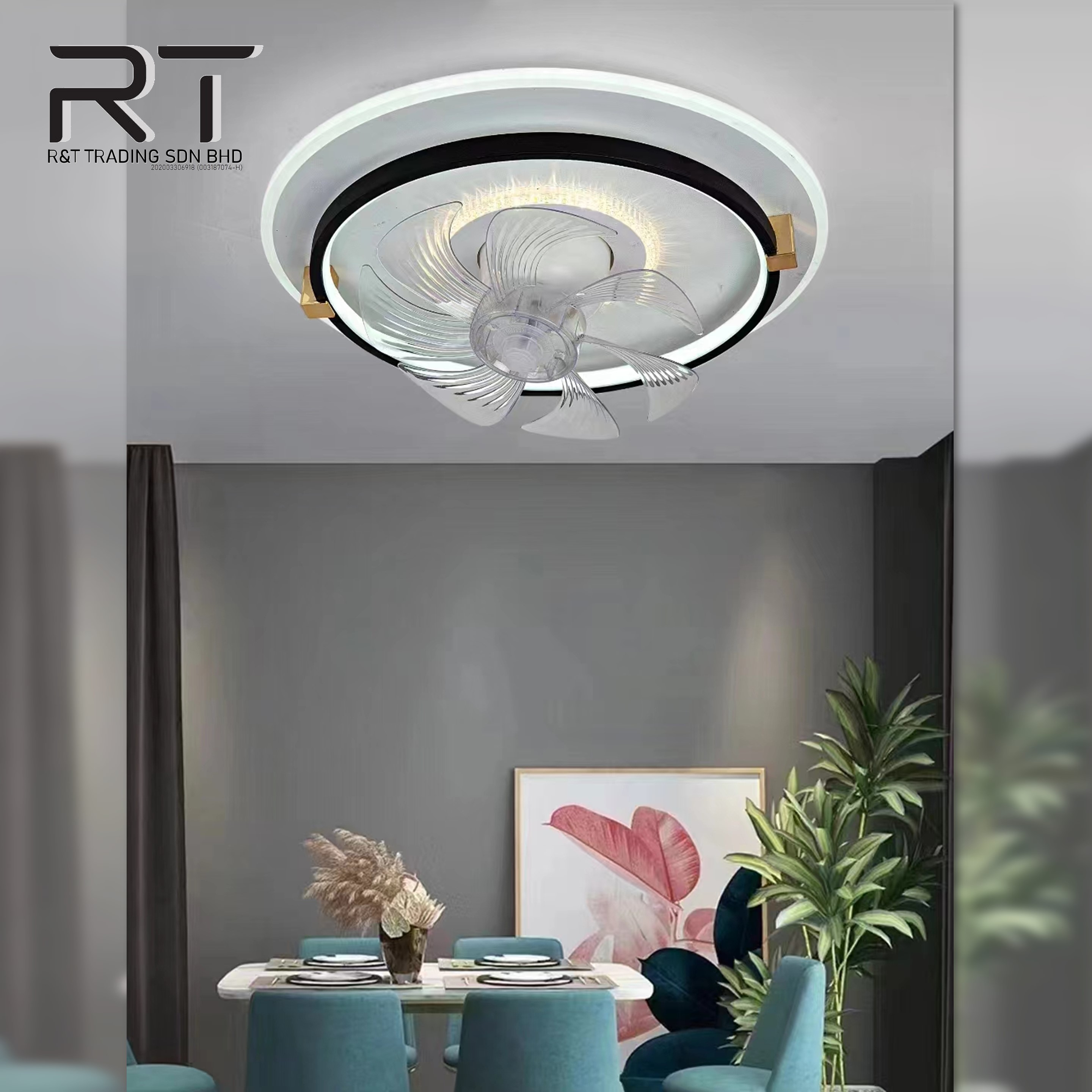 3 Colors with remote control LED Ceiling Light 60W 16"400mm/96W 19 ...