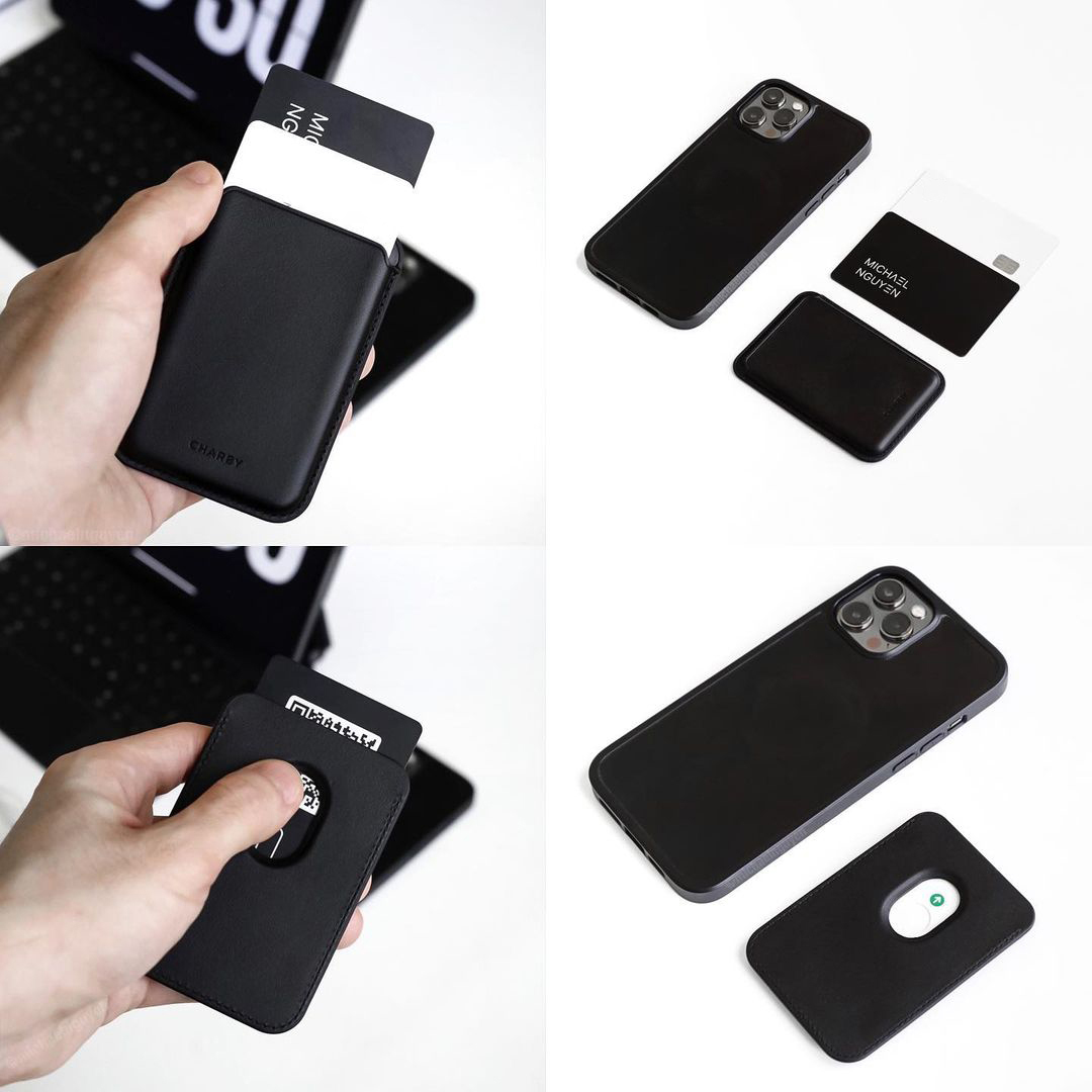 CHARBY Orbit Magnetic Wallet Vegan Leather Card and Banknotes Holder ...