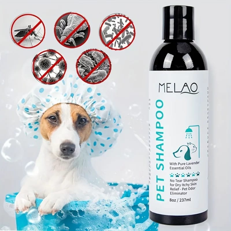 MELAO Pure organic natural pet shampoo with pure lavendar essential oil ...
