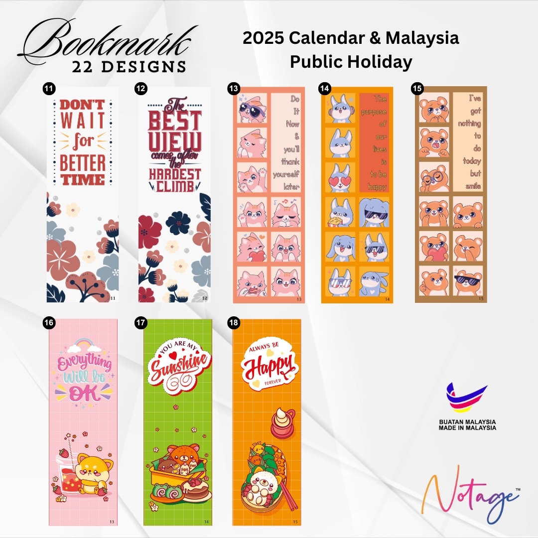 Bookmark Calendar 2025 Small Gift Doorgift Kalendar Murah Cute Bookmark ...
