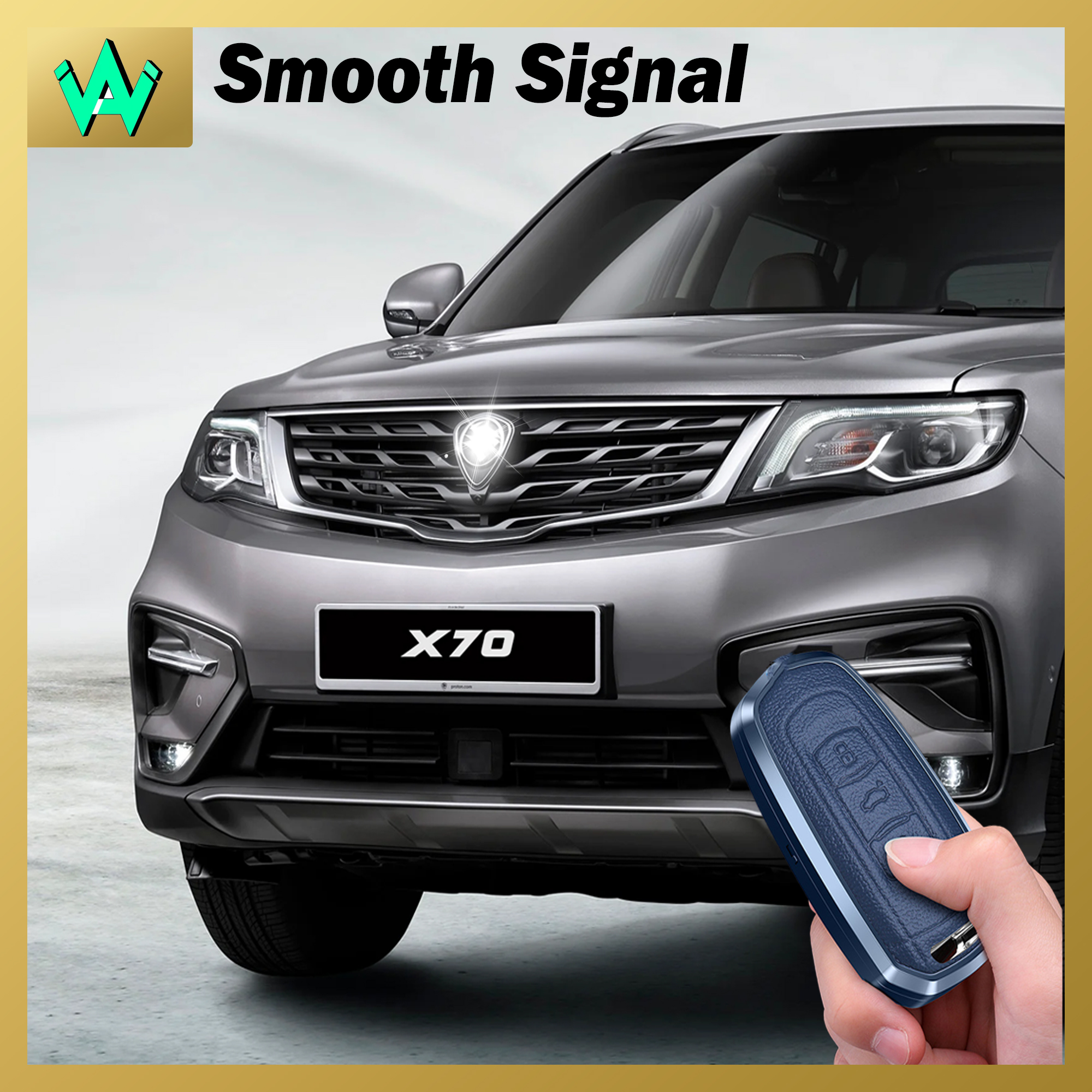 Proton X70 Premium Key Cover Aluminium Alloy Genuine Leather Cow Hide ...