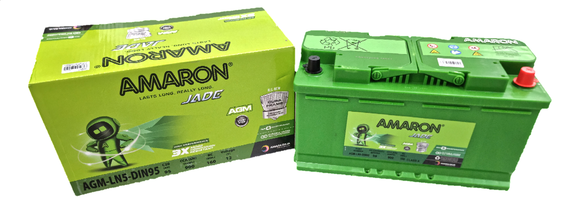 [ Installation Provided ] LN5 AGM | DIN95L | DIN95 AMARON JADE AGM MF Car Battery Bateri Kereta ...