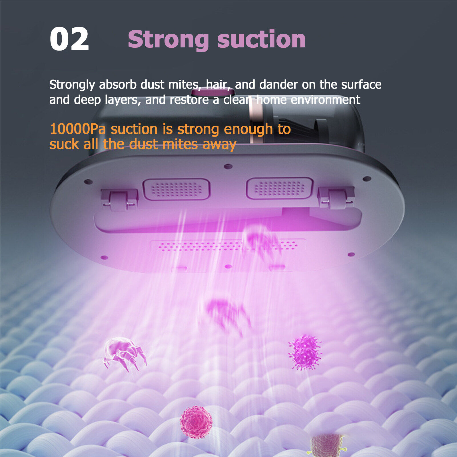 Fast Delivery XIAOMI 🔥20000PA🔥 D07/08 PRO Cordless Dust Mite Vacuum Cleaner Mite Remover For Bed ...