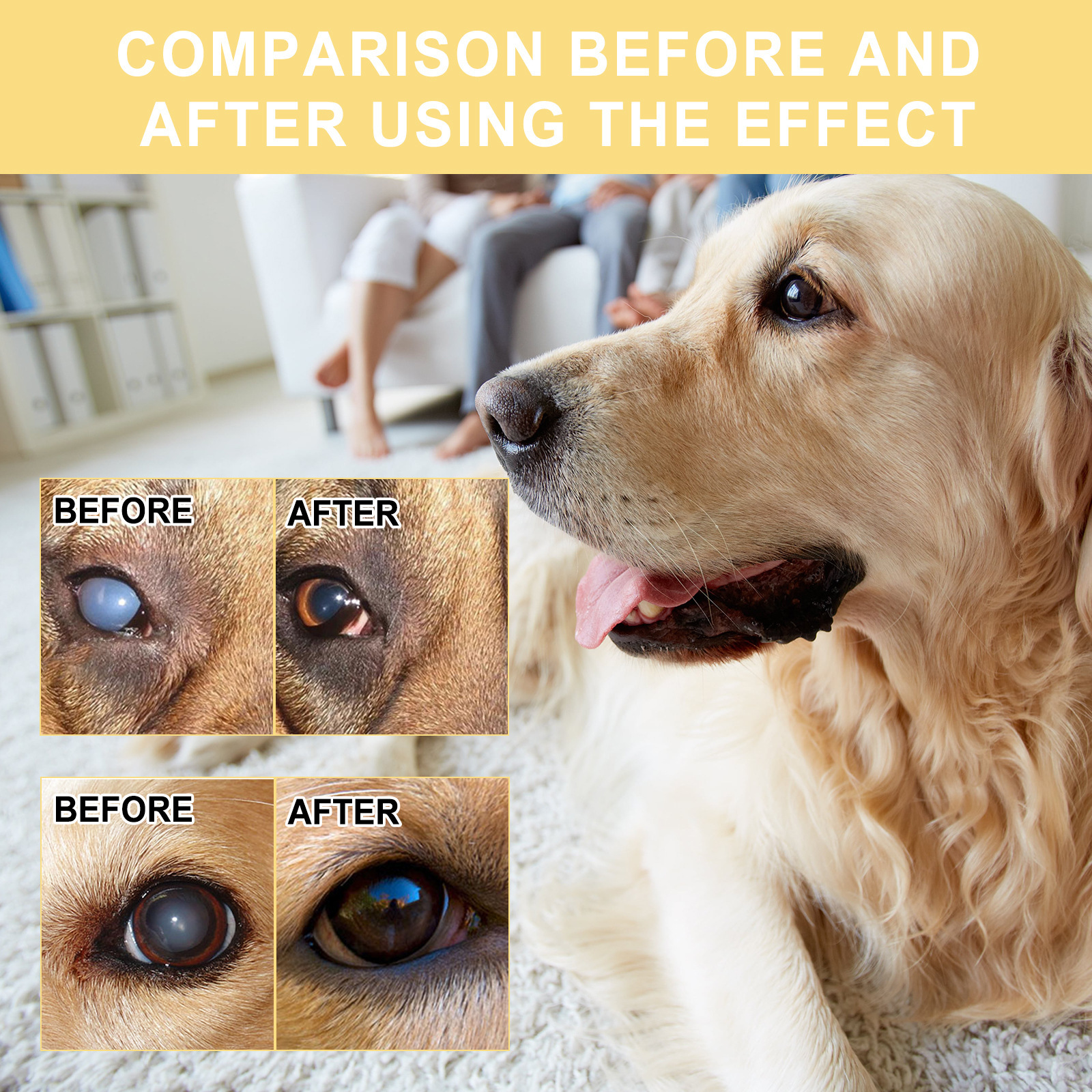 Yegbong Flush Soothes Repair Pet Eye Care Drops / Tear Stain Eye Wash ...