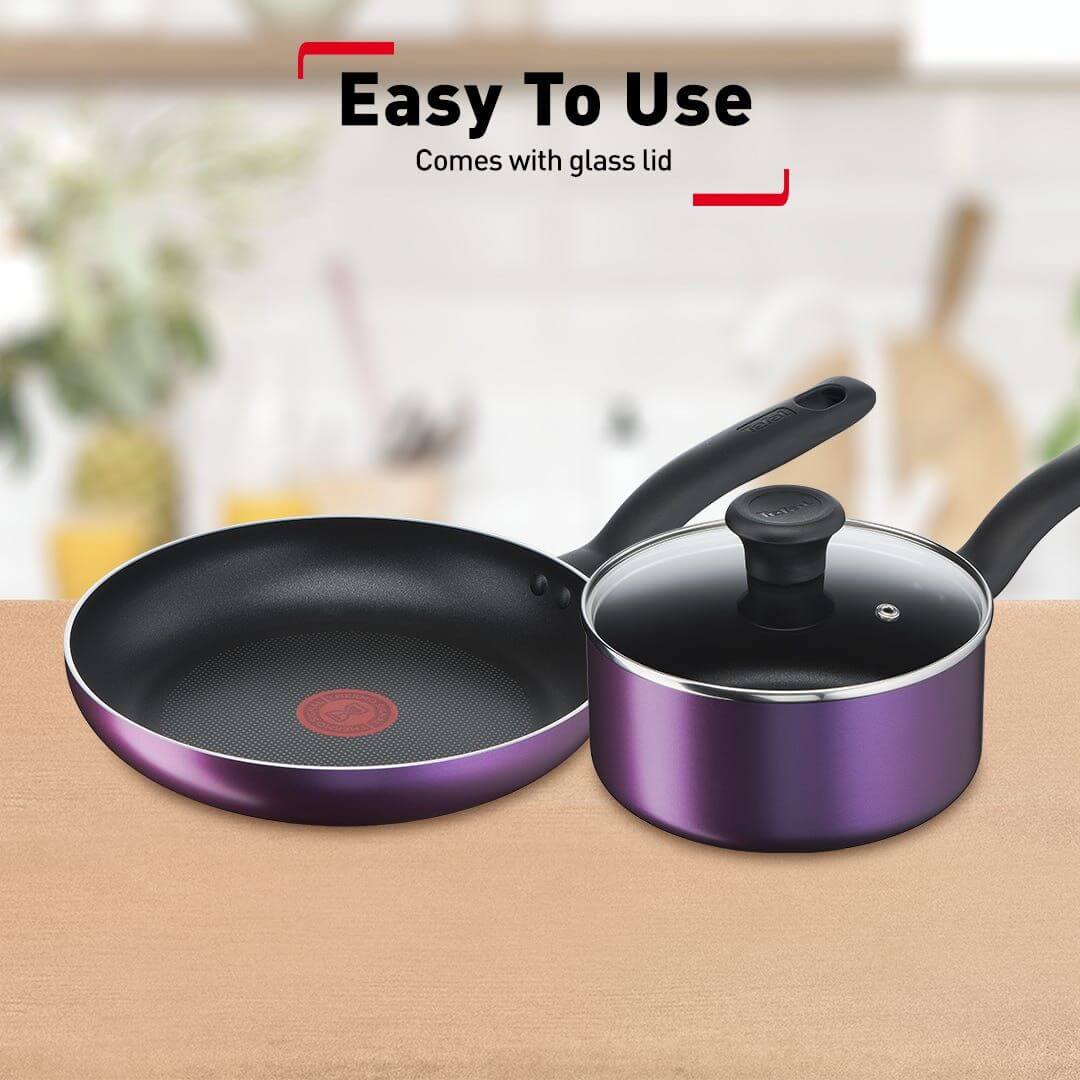 TEFAL B504S2 COOKING SOURCE 3 PCS Set: Frypan 24cm + Saucepan 18cm ...