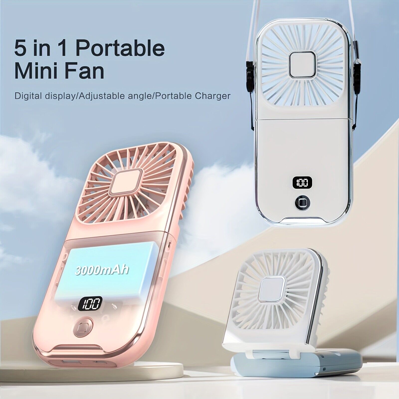 Mini Portable Fan F30 PRO | Neck Hanging and Standing Multiple Usage ...
