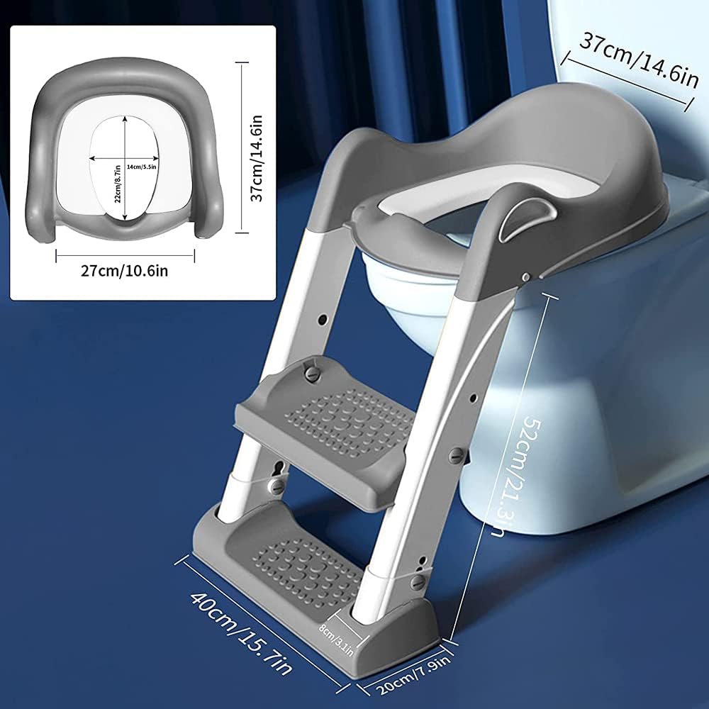 Premium Potty Toilet Bowl Potty Training Ladder Seat Adjustable Folding ...