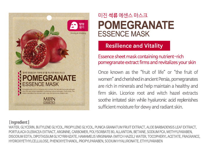 Mijin Pomegranate Essence Mask Pack Set (22ml/10 Pcs) | Shopee Malaysia