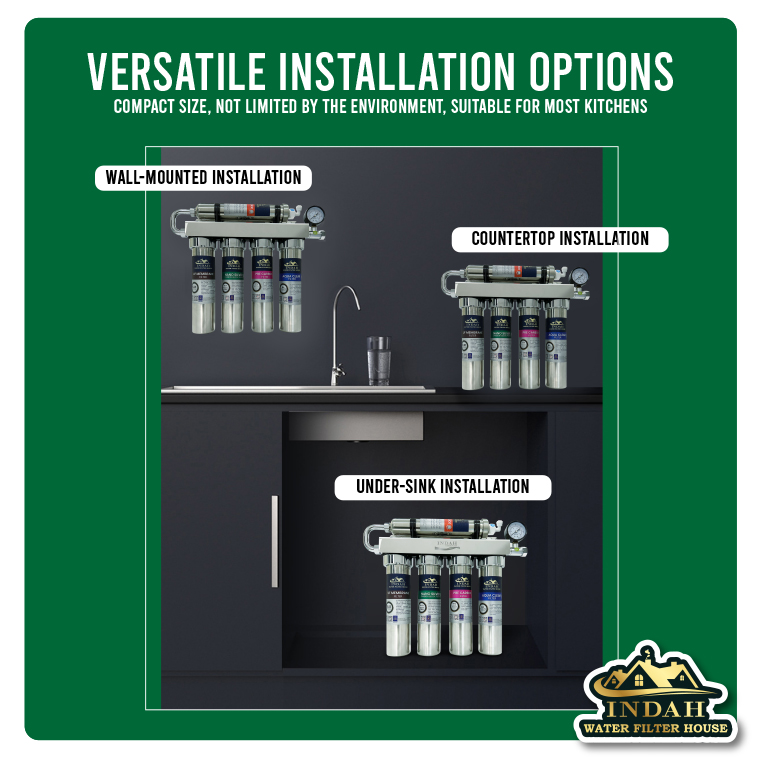 INDAH SS5 Five Stage Water Filter System Ultrafiltration 0.01 micron ...