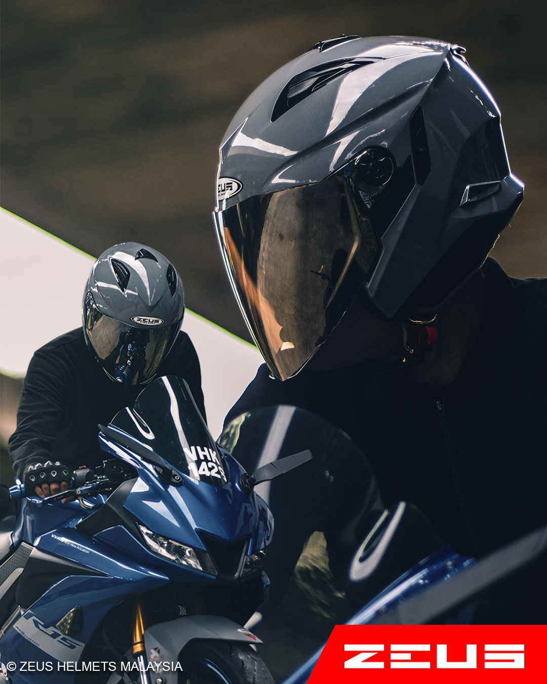 ZEUS HELMET ZS-613 WITH DOUBLE VISOR | Shopee Malaysia