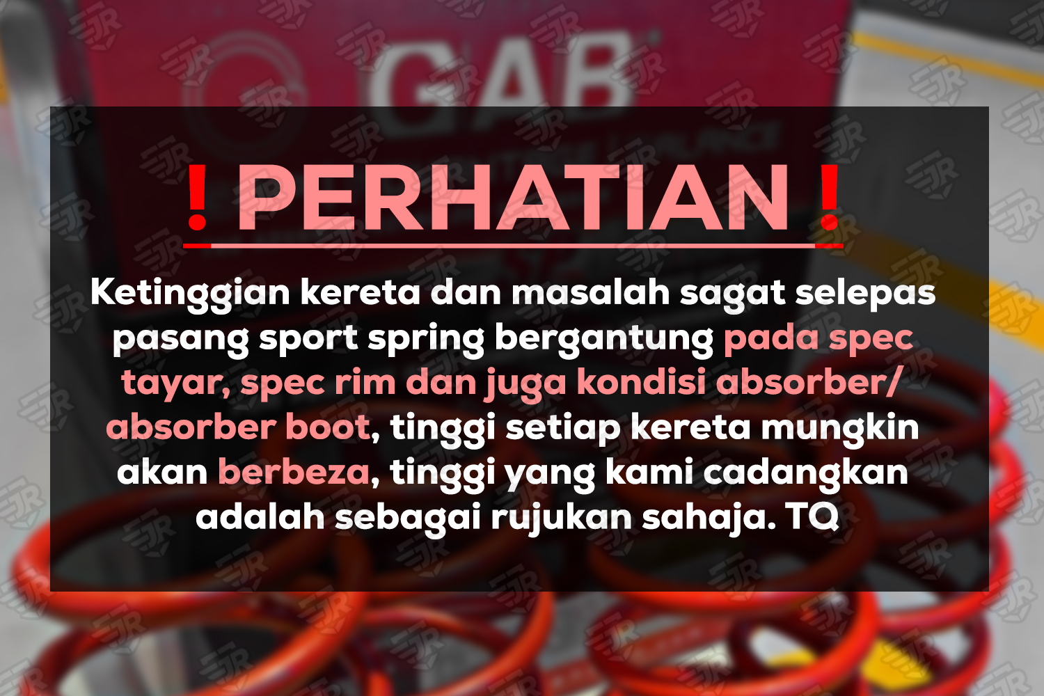 GAB SP Series Lowered Sport Spring Perodua Myvi Gen3 Axia Bezza Aruz ...