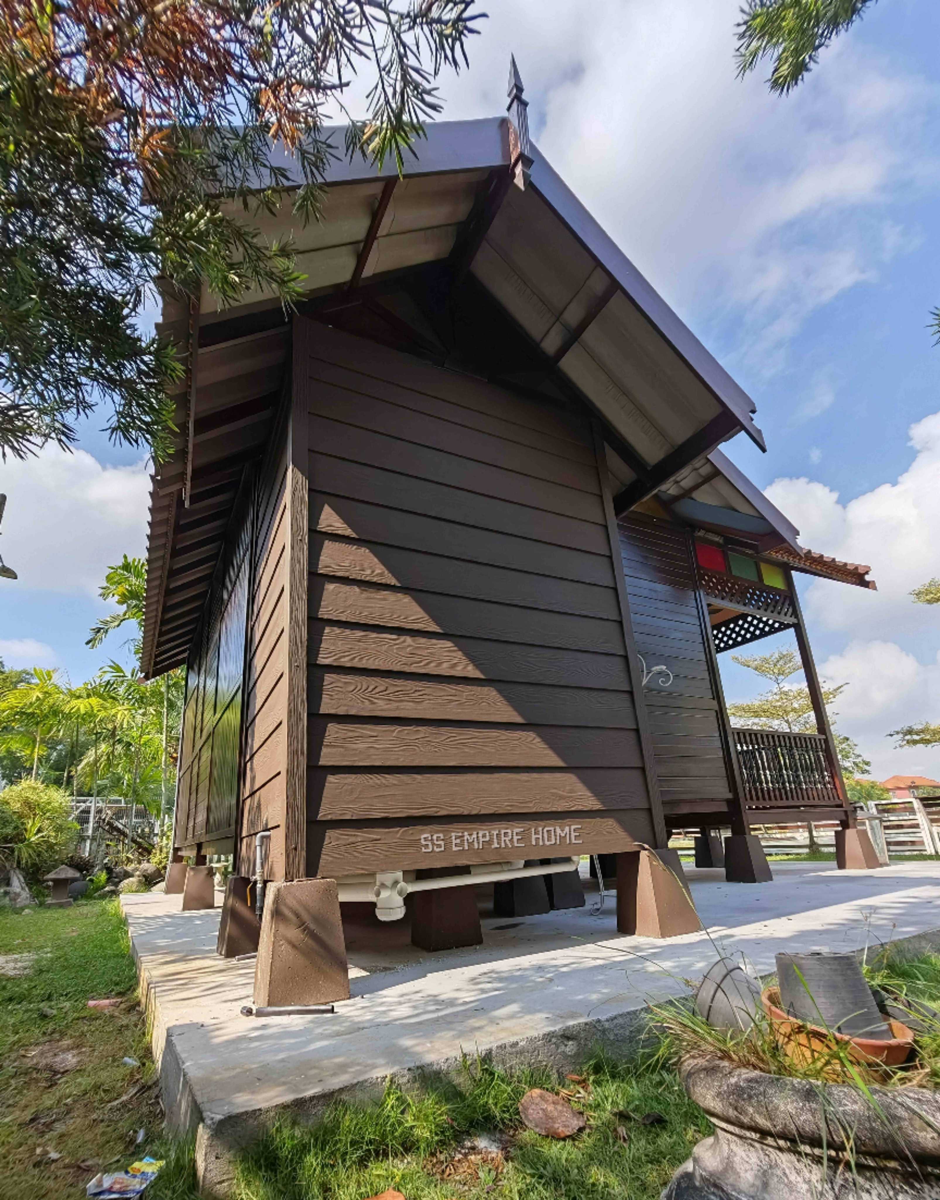 Gazebo Large House 18x16 kaki Balau Rumah Kayu Double Roof Wood Pondok ...