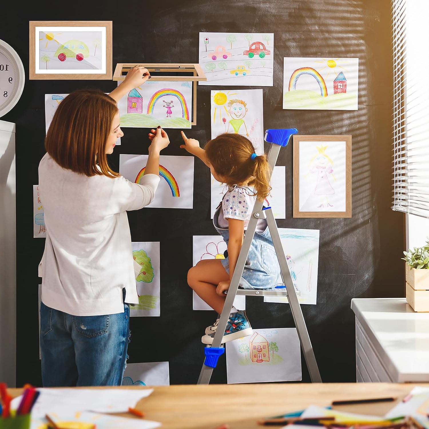 Flip Album kids’Art Photo Frame Organizer A4 picture display Front ...