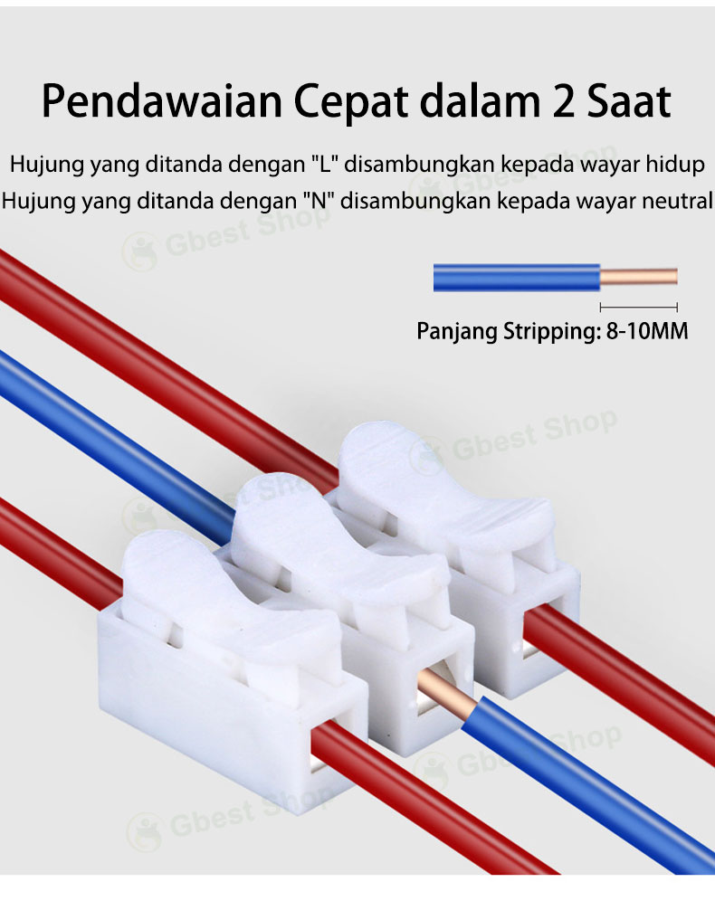 Fast Wire Connector Clip CH2/3 Electrical Wiring Cable Soldering ...
