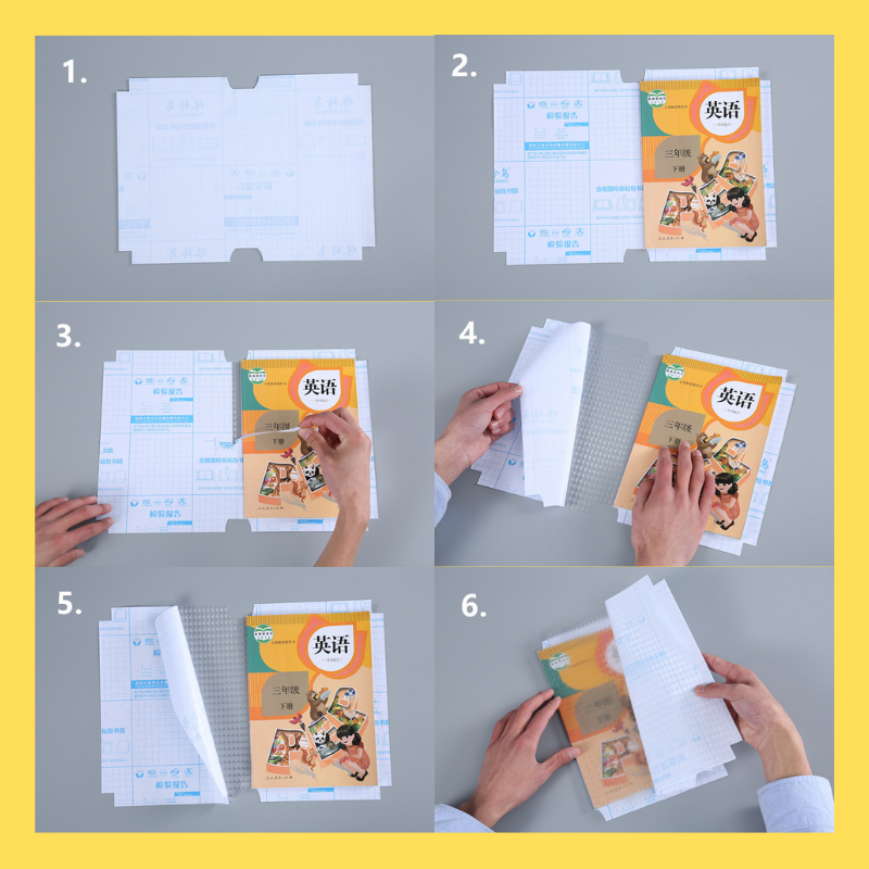 Pembalut Buku Sekolah Self-Adhesive Transparent Book Wrapping Book ...