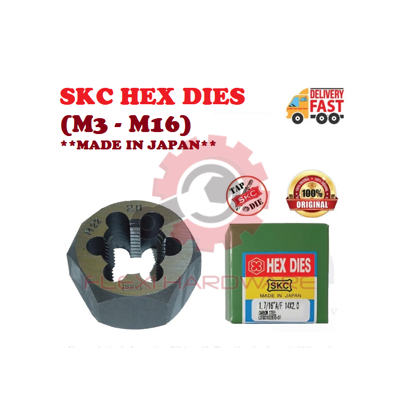 *MADE IN JAPAN* SKC SOLID HEXAGON DIES THREAD CARBON STEEL 839 THREAD ...