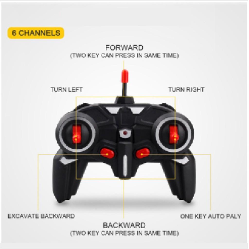 🍋Lemon🍋 6 Channel Alloy Rechargeable Excavator Truck Car Control ...