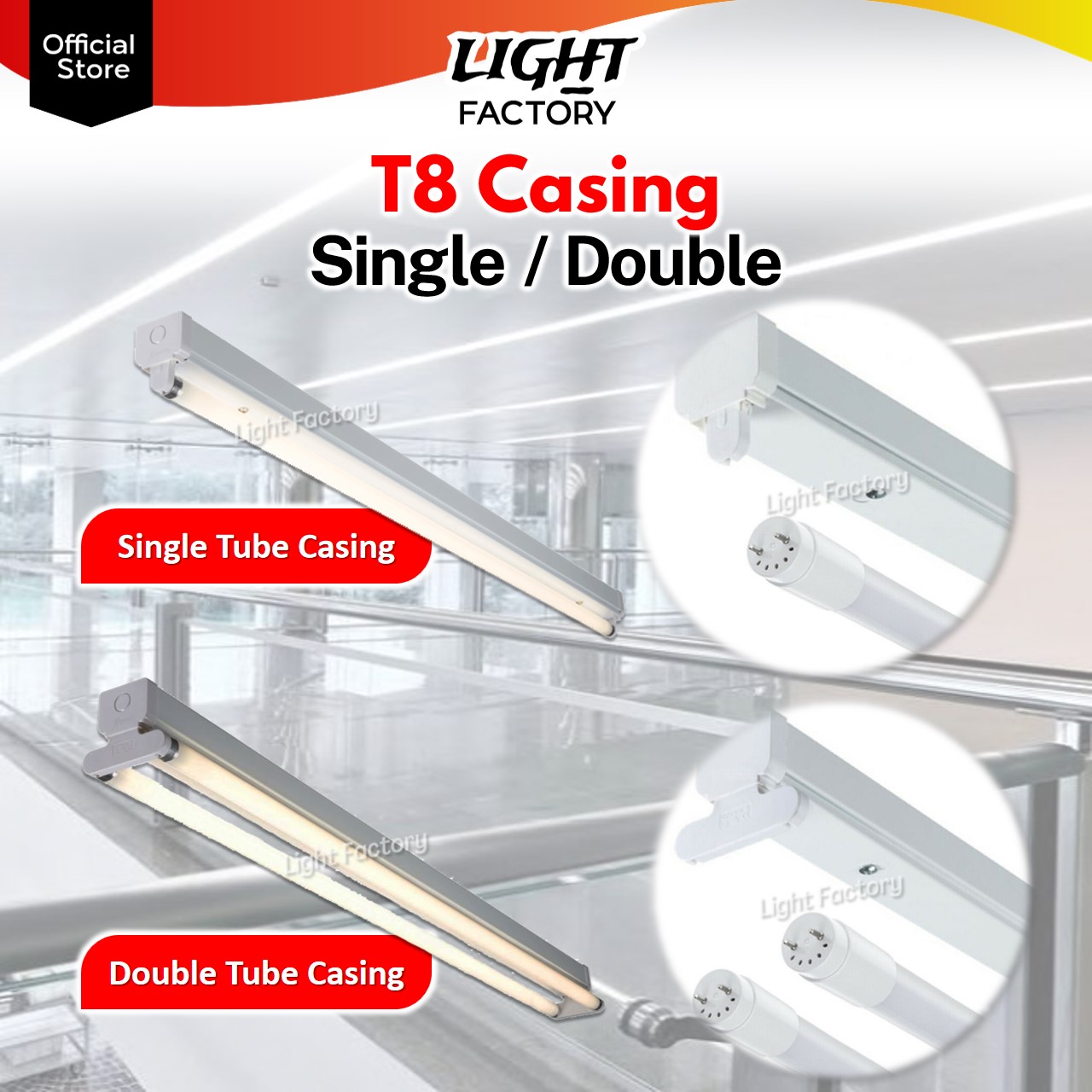 [SET 10pcs] 2ft 4ft 11W 22W 30W 35W LED T8 Casing LED Fitting T8 LED Tube Single/Double 2 feet 4 ...