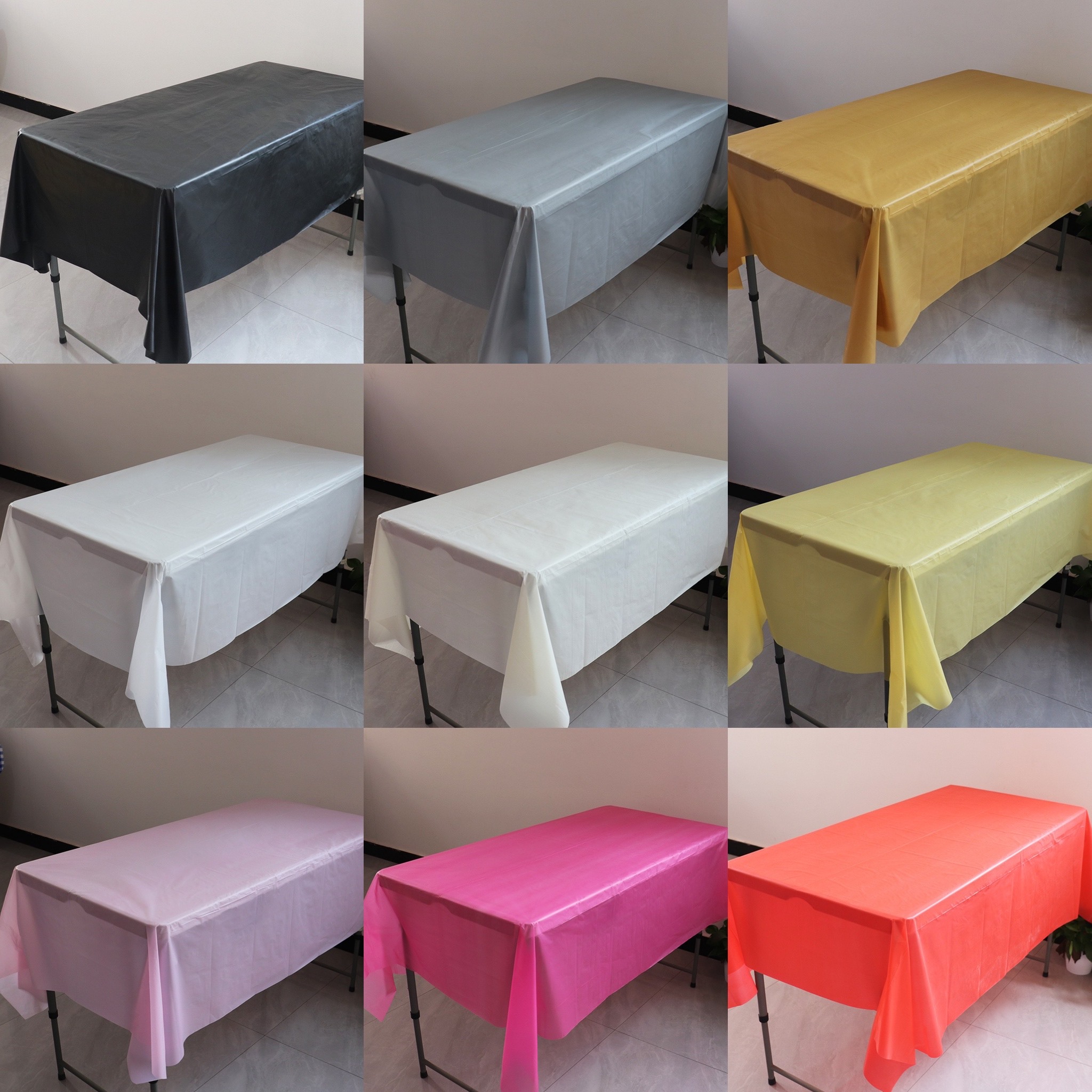 🔥Ready Stock🔥Table Cover Birthday Party Plastic Cover Disposable 137cm ...