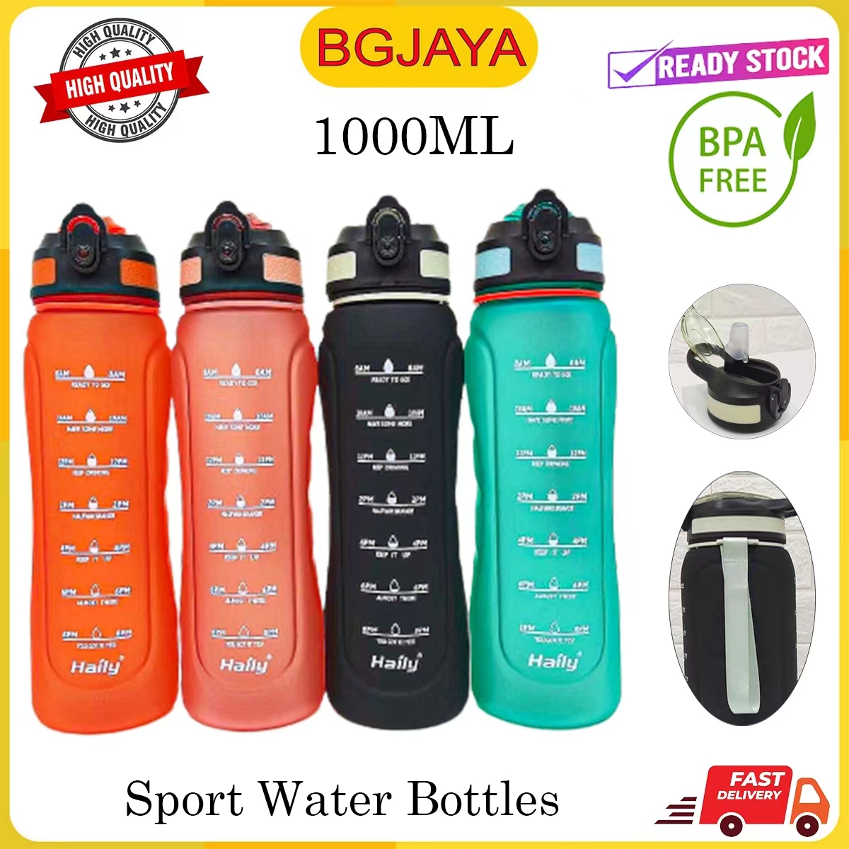 1000ml Large Capacity Water Bottle Fashion Sport Bottle Leak-Proof ...