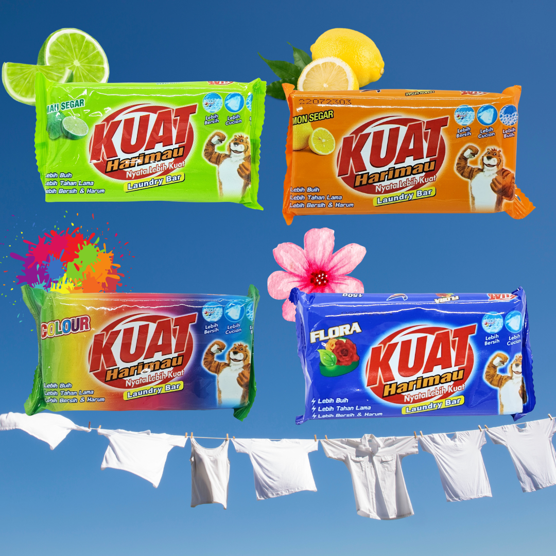 Sabun Buku KUAT Harimau Laundry Bar Soap (150g HALAL) Sabun Buku Cuci ...