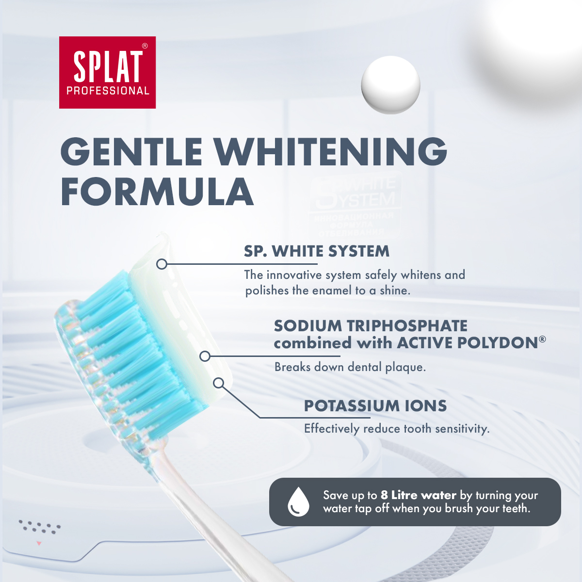 SPLAT Professional White Plus Toothpaste 100ml | Polishes Enamel ...