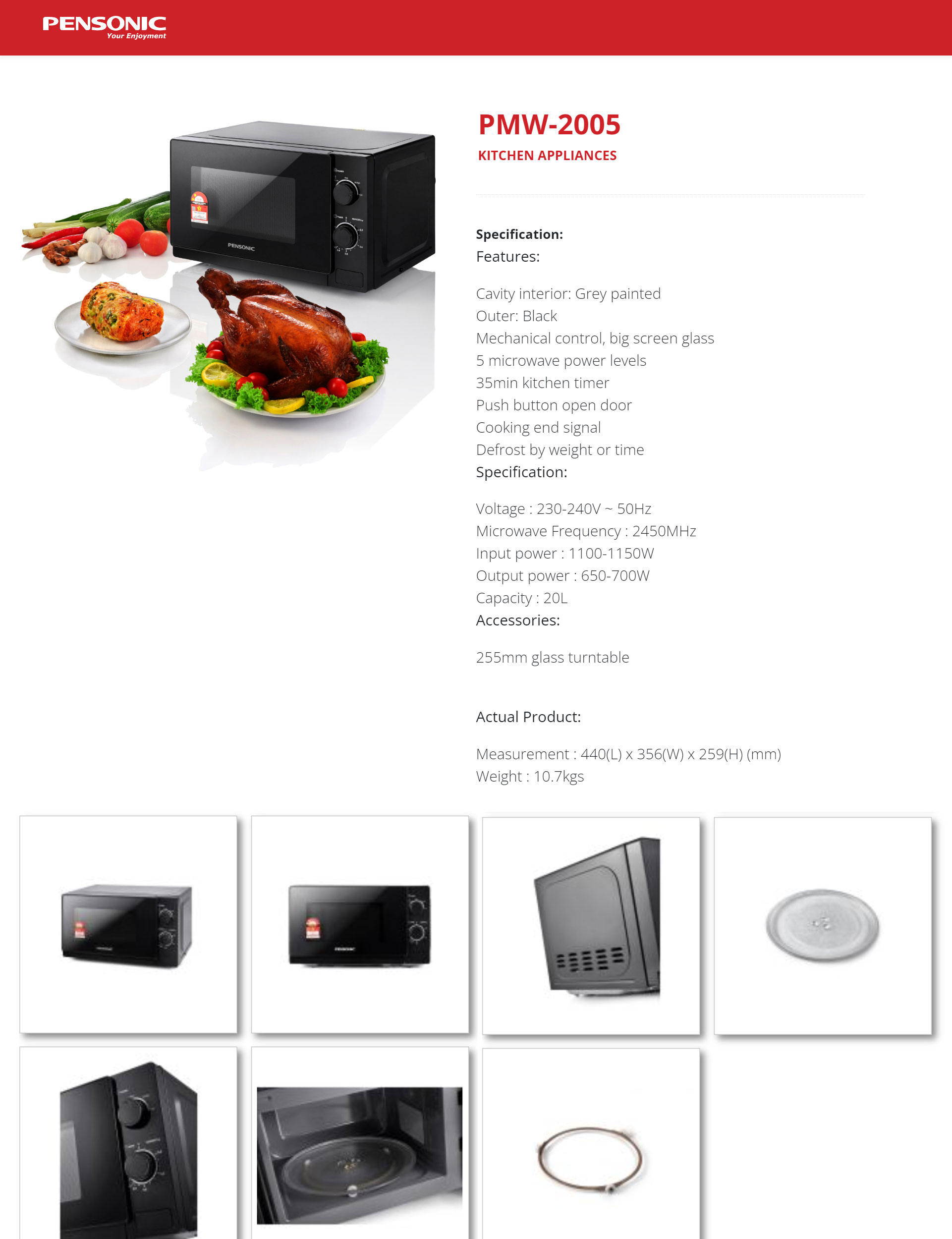 [FAST SHIPPING] Pensonic PMW-2005 Microwave Oven (20L) Various Power ...
