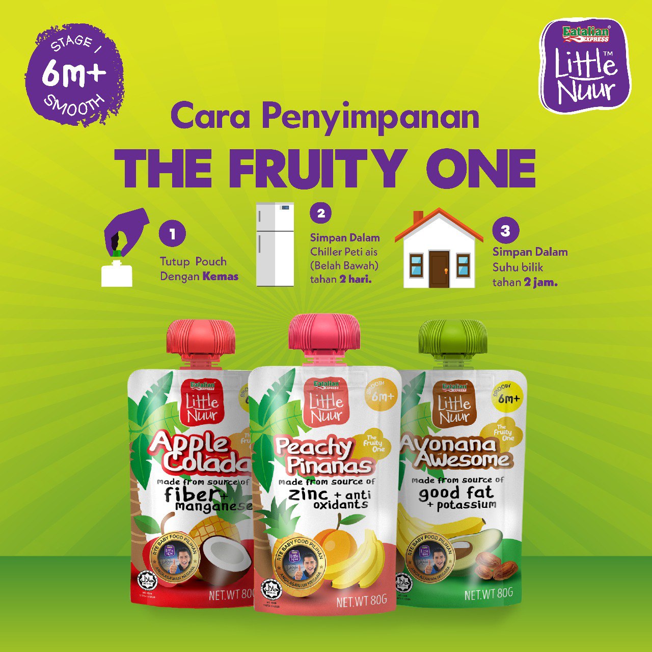 Little Nuur by Eatalian Express - The Fruity One Baby Food Bubur Puree ...