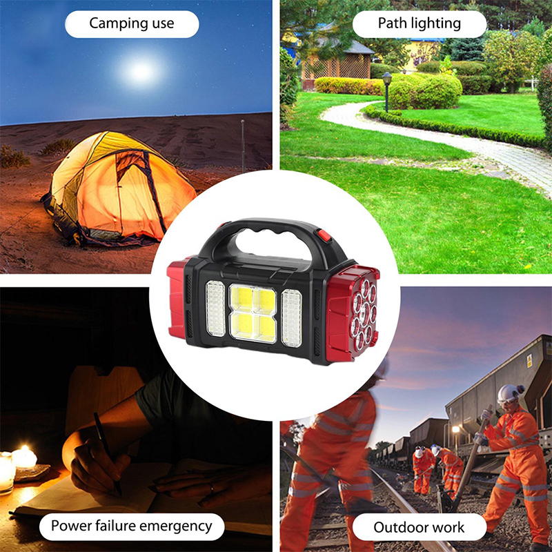 8000W Portable 288 LED Solar Work Lamp Light Recharge Camping Light ...