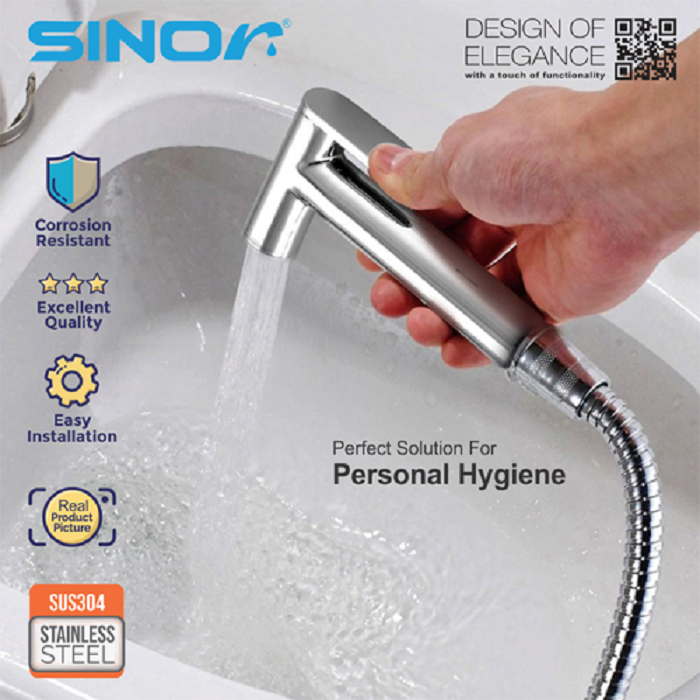 SUS304 STAINLESS STEEL BATHROOM HAND BIDET SET / SINOR SH-7323-304 ...