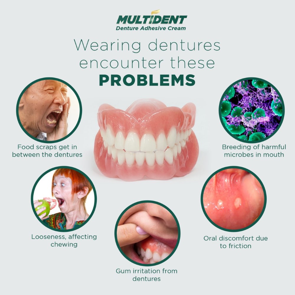 Multident Advanced Denture Adhesive Cream (60g) | Shopee Malaysia