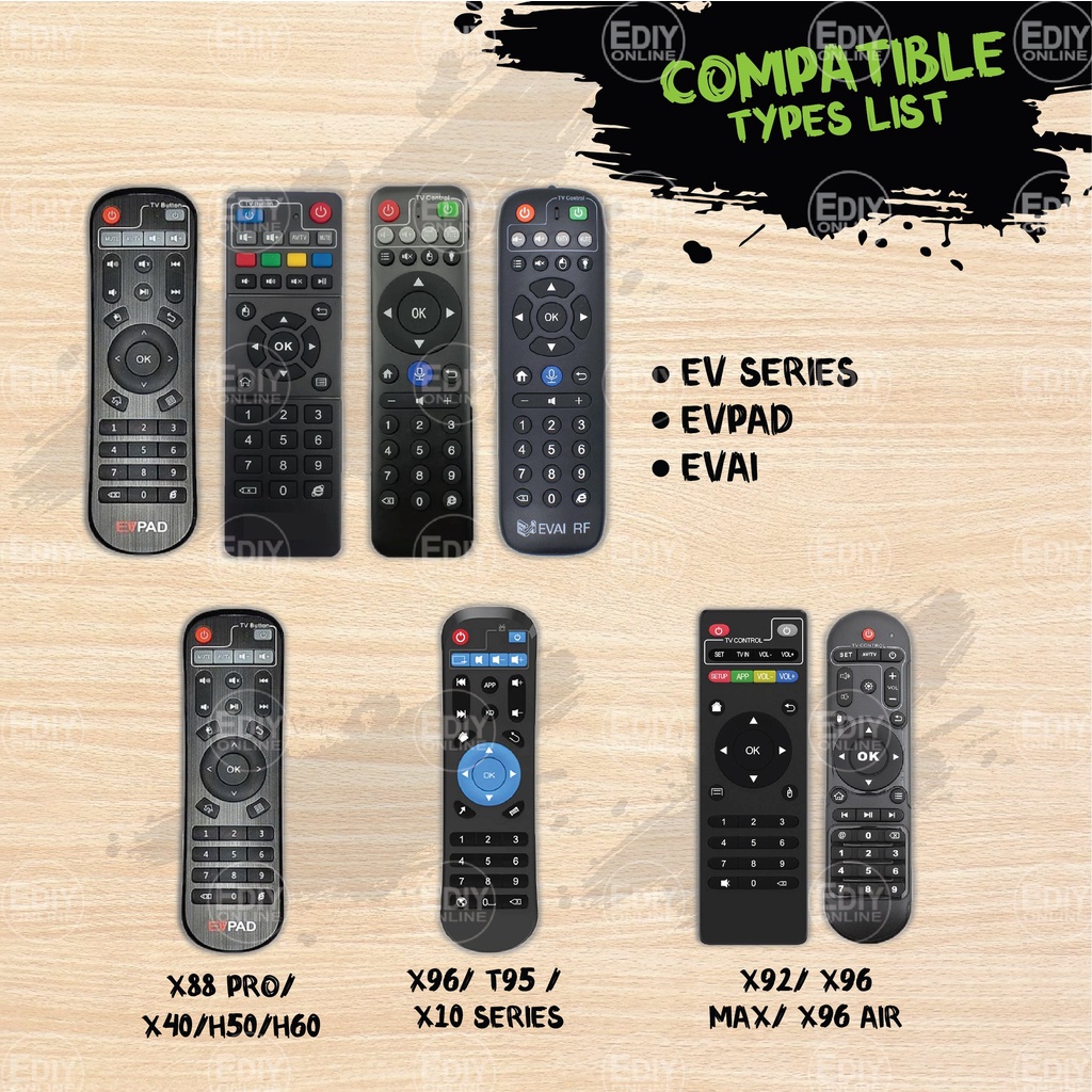 【FREE BATTERY AAA X2 】Remote Control For EVPAD EPLAY Pro 2S 2T 3Plus ...