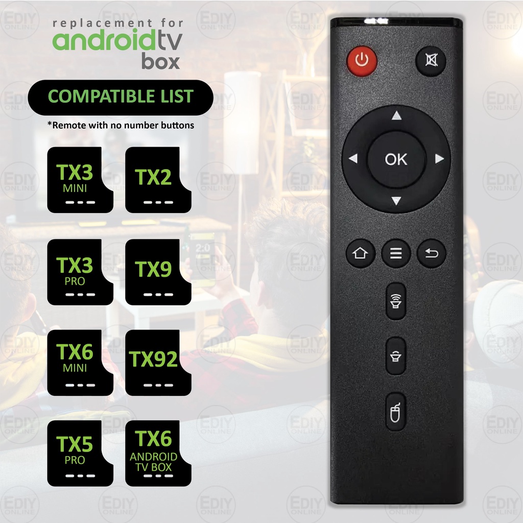 【𝐅𝐑𝐄𝐄 2 x AAA】REMOTE CONTROL REPLACEMENT MINI TV TX3 TX6 TX6S TX92 TX2 ...