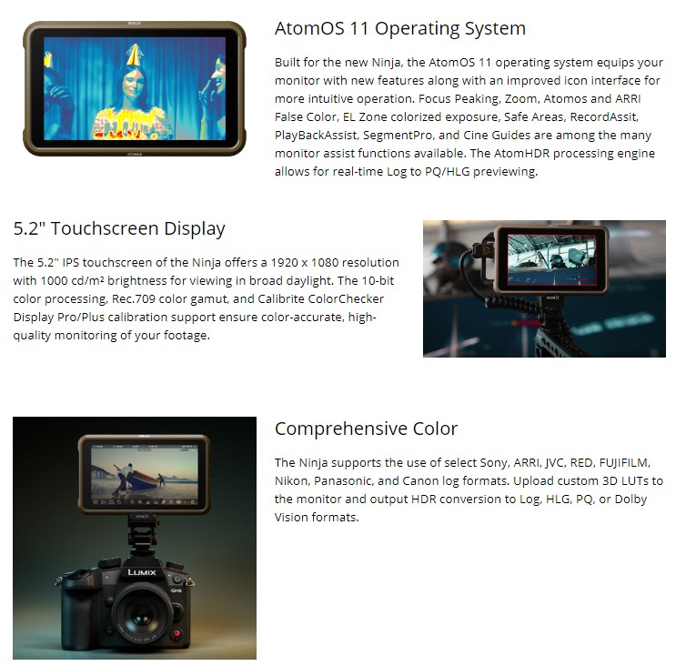 Ready Stock!! Atomos Ninja / Ninja Ultra 4K HDMI Recording Monitor for ...