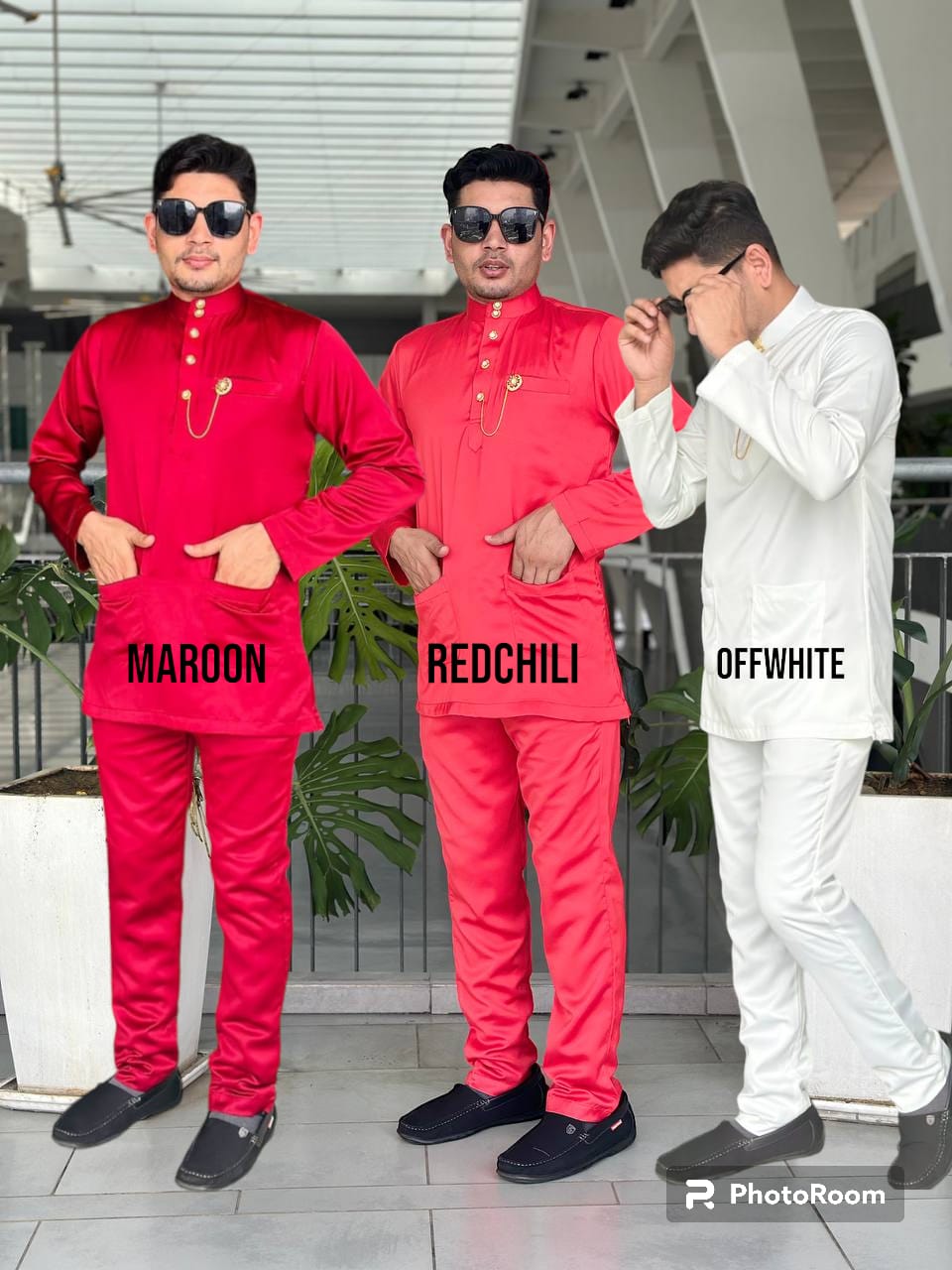 Baju Melayu Lelaki Dewasa Satin Valentino S 5xl Berkualiti Slim Fit Kolar Cekak Musang