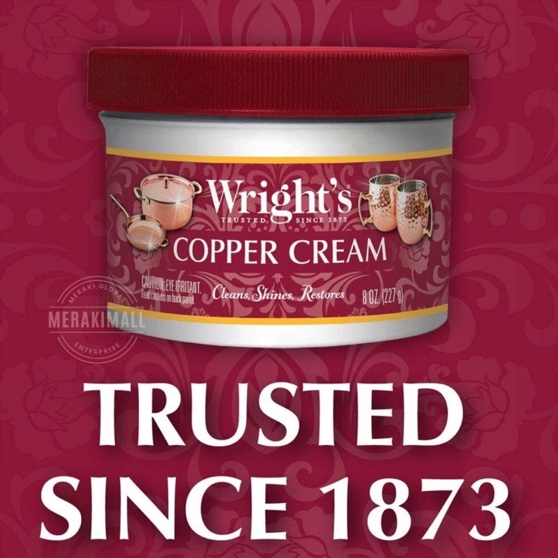 Wright’s Copper Cream Cleaner Anti-Tarnish | Copper Polish | Pencuci ...