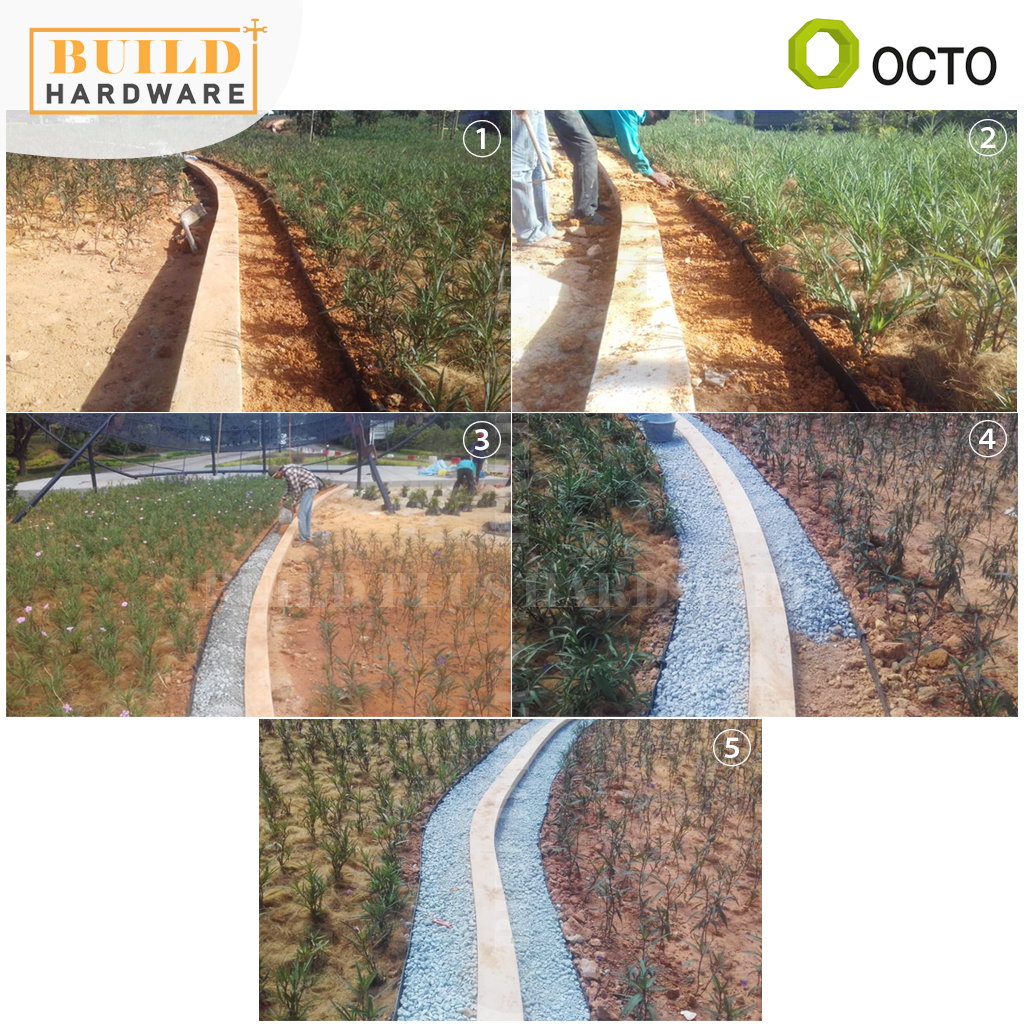 OCTO 100mm/150mm/200mm×10m×3mm Garden Edge Lawn UV Resistant Stabilised ...