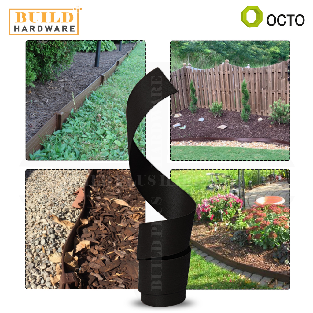 OCTO 100mm/150mm/200mm×10m×3mm Garden Edge Lawn UV Resistant Stabilised ...