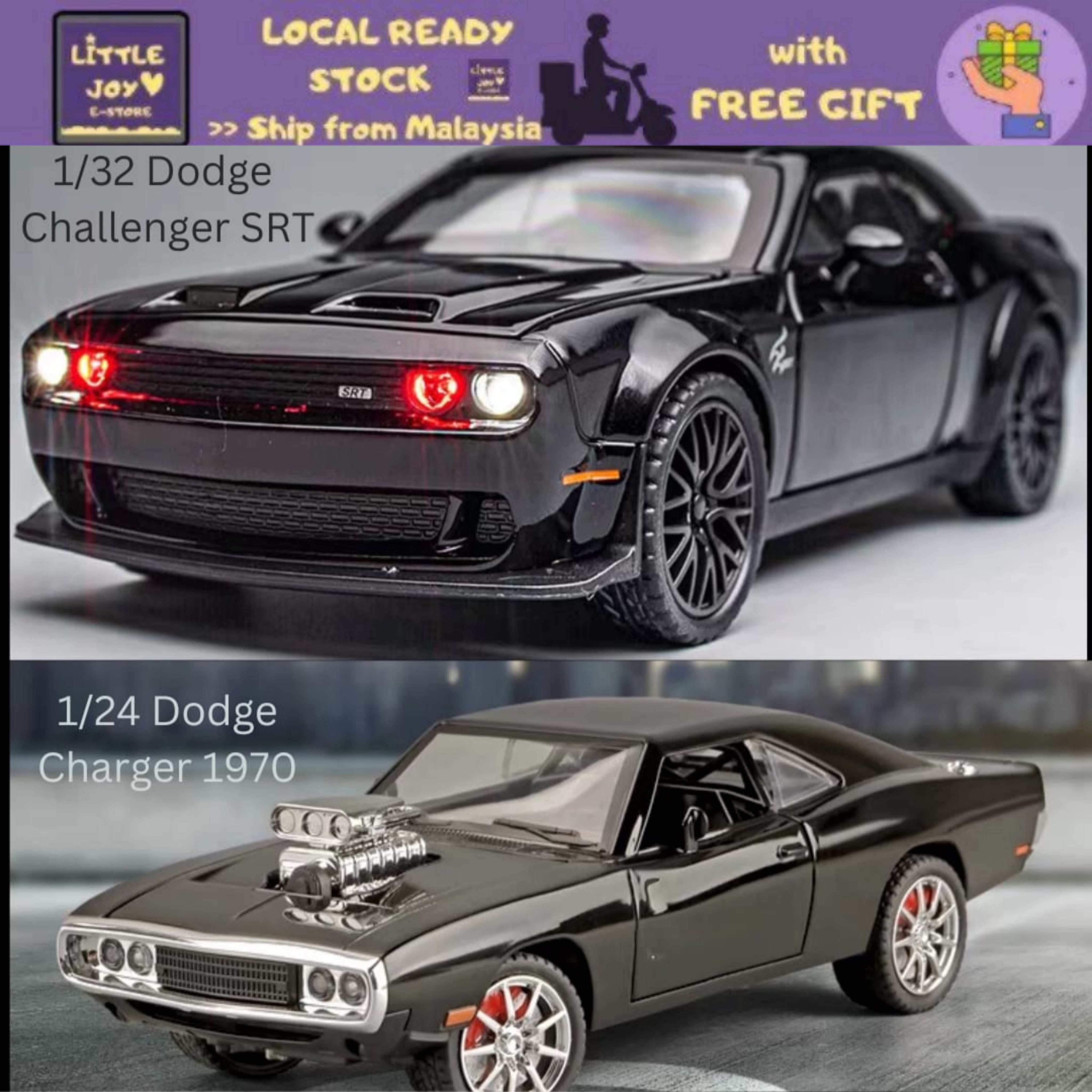 🇲🇾LJS1 Dodge Charger Challenger SRT Hellcat 1:32 Muscle Sports Car ...