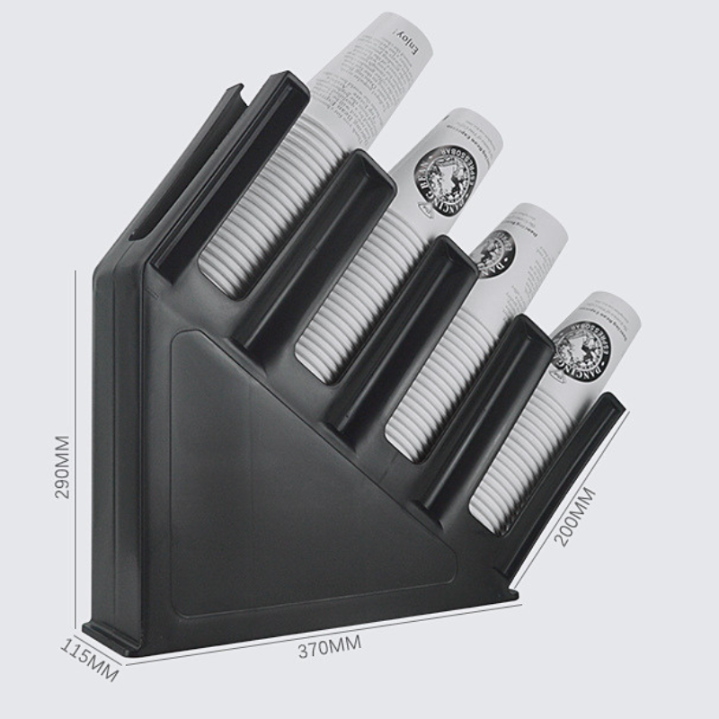 4 Compartments Plastic Cup Holder Full Size Counter Top Organizer Cup ...