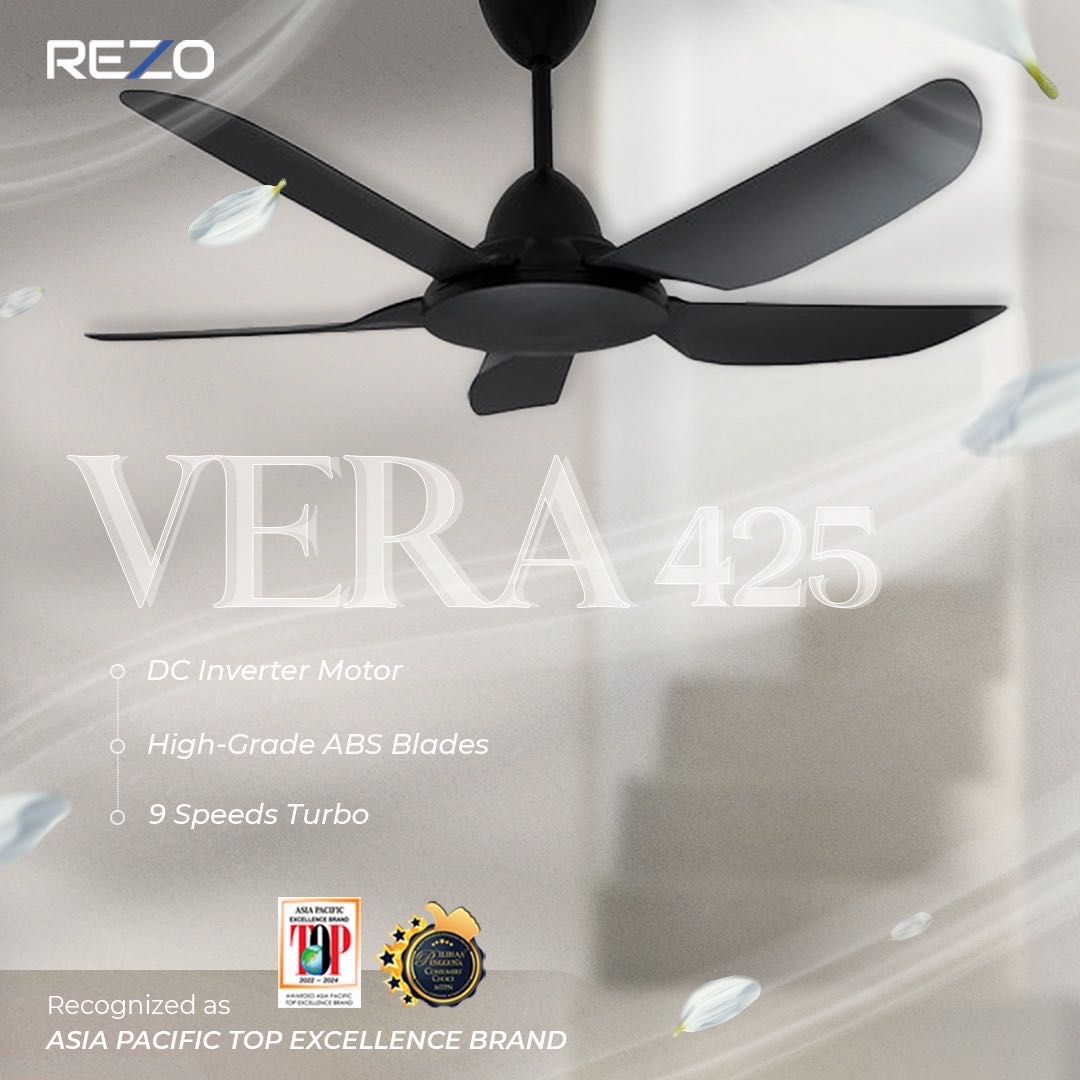 [FREE SHIPPING] Rezo Ceiling Fan VERA 56" /42 4 Speed Heavy Duty DC ...