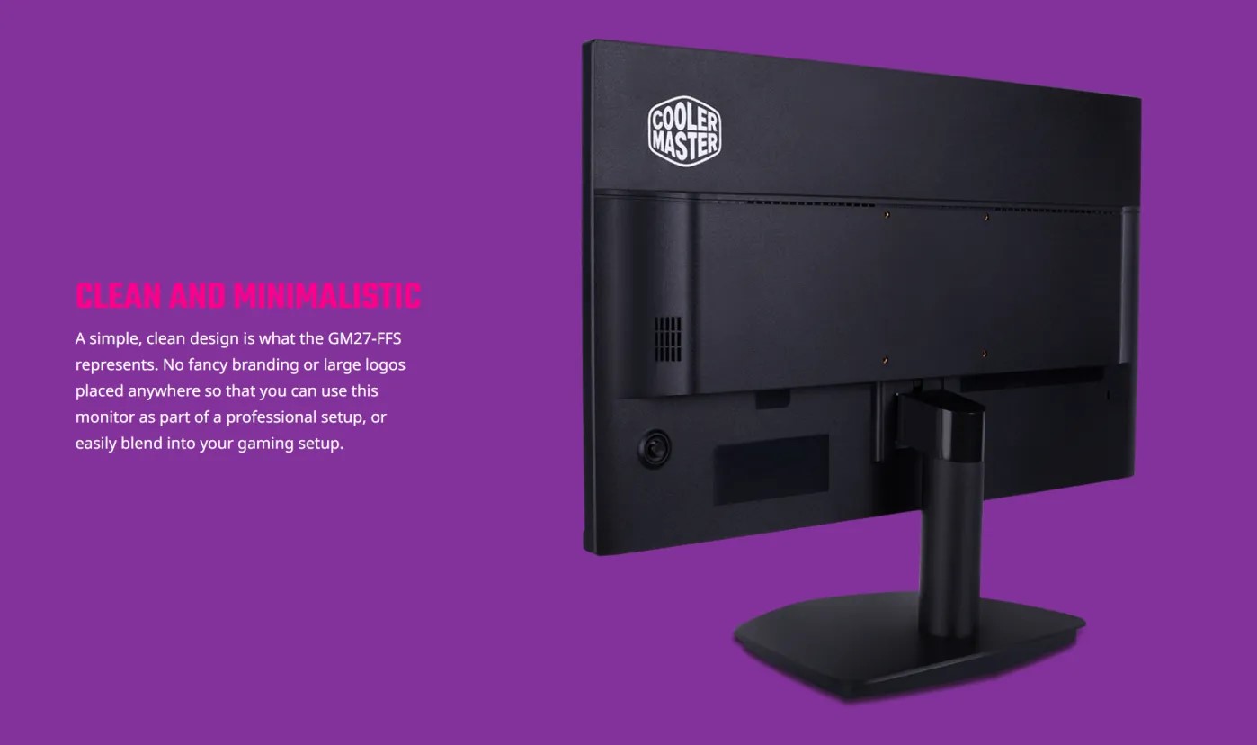Cooler Master GM27-FFS 27" Ultra-Fast IPS Gaming Monitor - (144Hz/165Hz/0.5ms/HDR10/Free-Sync ...